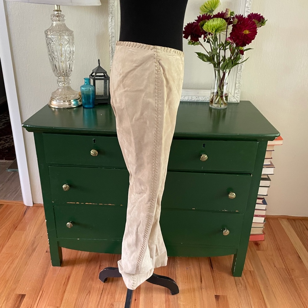 Western Influenced Leather Pants - Gem